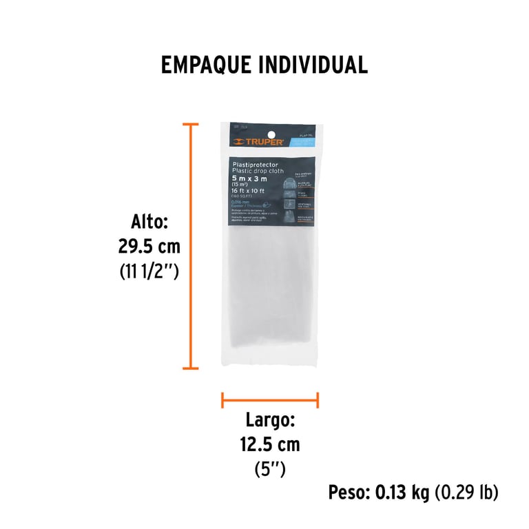 Plastico Protector 15m Uso Ligero - Todo Truper
