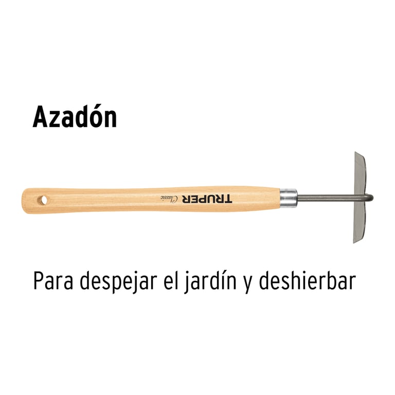 Azadón para jardín, mango de 15, Truper - Todo Truper