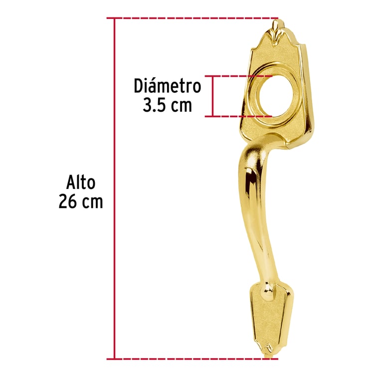Chapetón metálico para puerta, acabado latón brillante - Bckend Todo ...