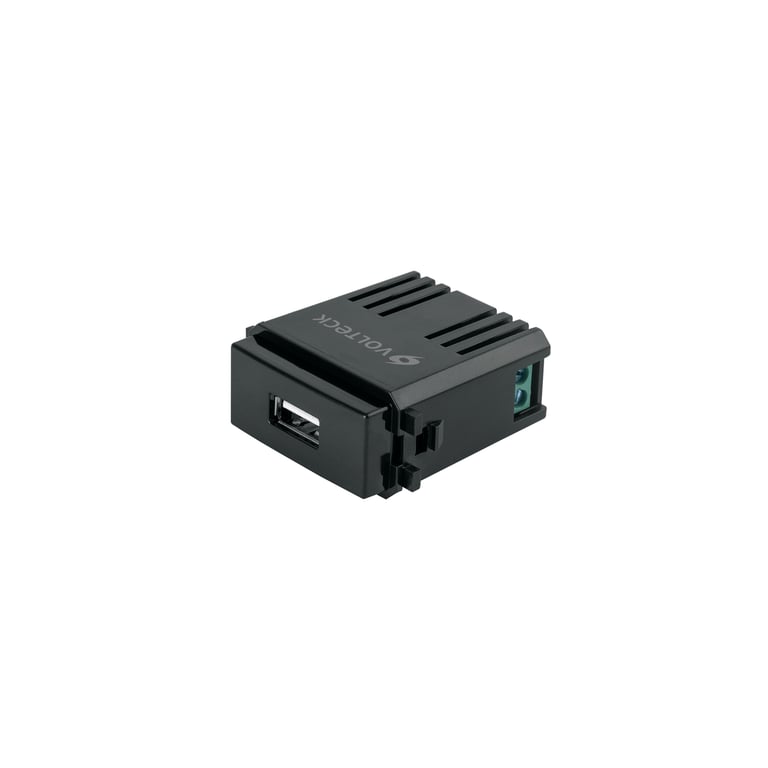 Módulo USB, línea Italiana, color negro, Volteck - Bckend Todo Truper