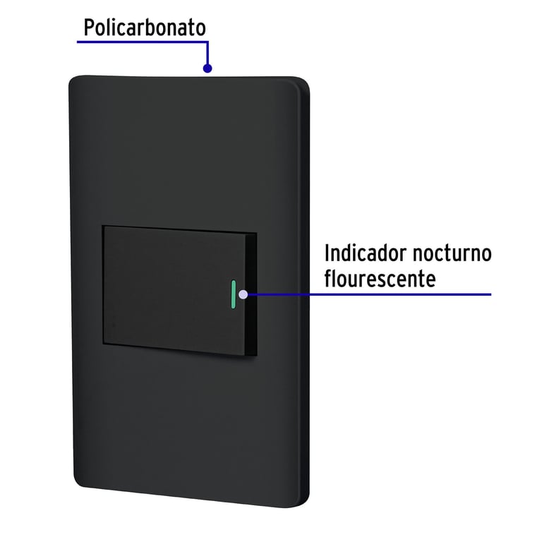 Placa armada negra 1 interruptor 1.5 módulos, Lisboa - Bckend Todo Truper
